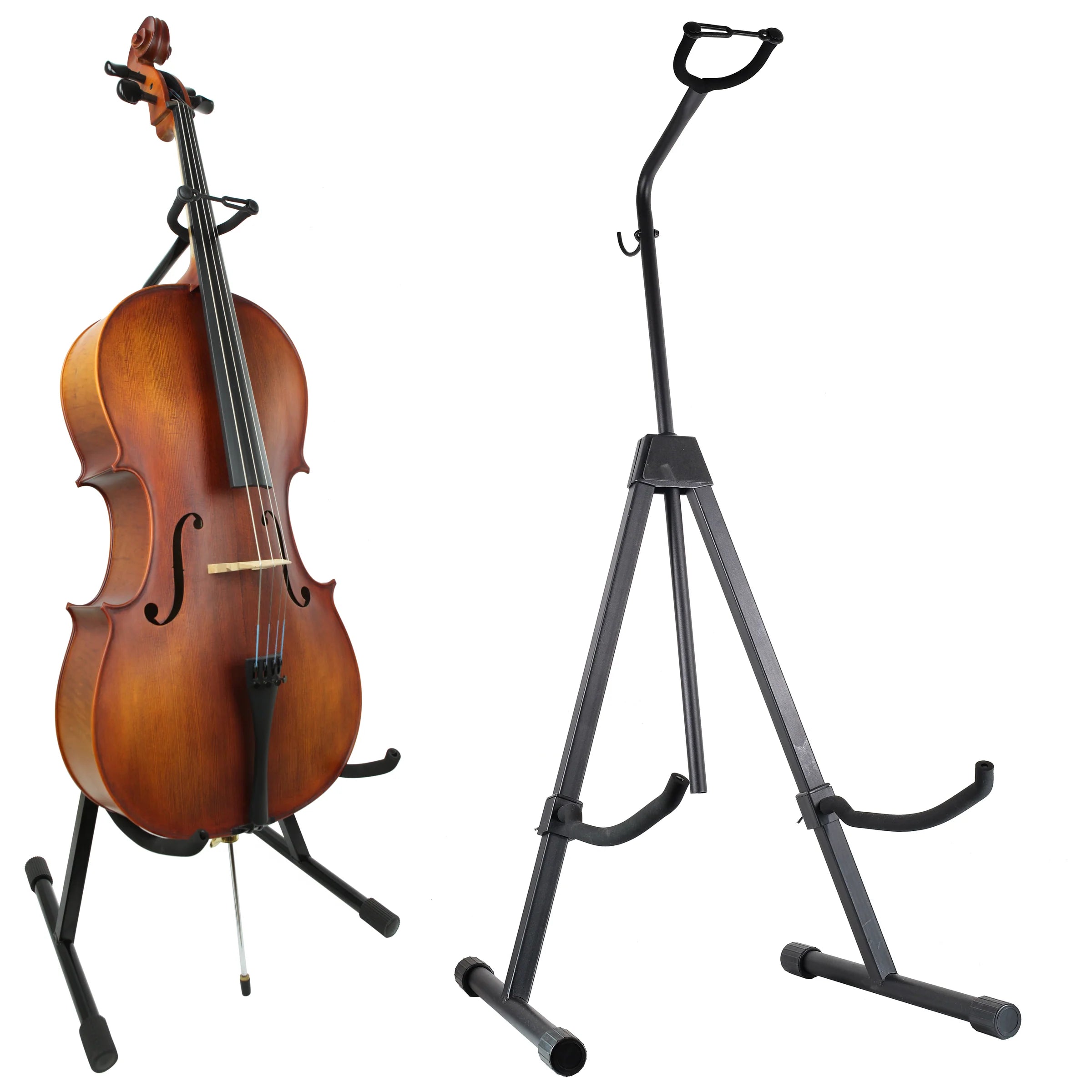 Cello and Double Bass Stand with Bow Holder - Logans Pianos