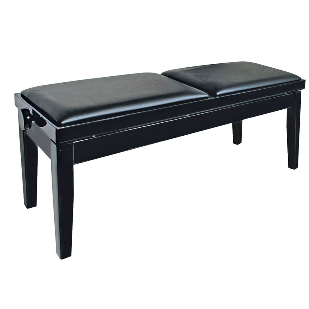 KTW17 Adjustable Double Width Piano Stool – Ebony - Logans Pianos